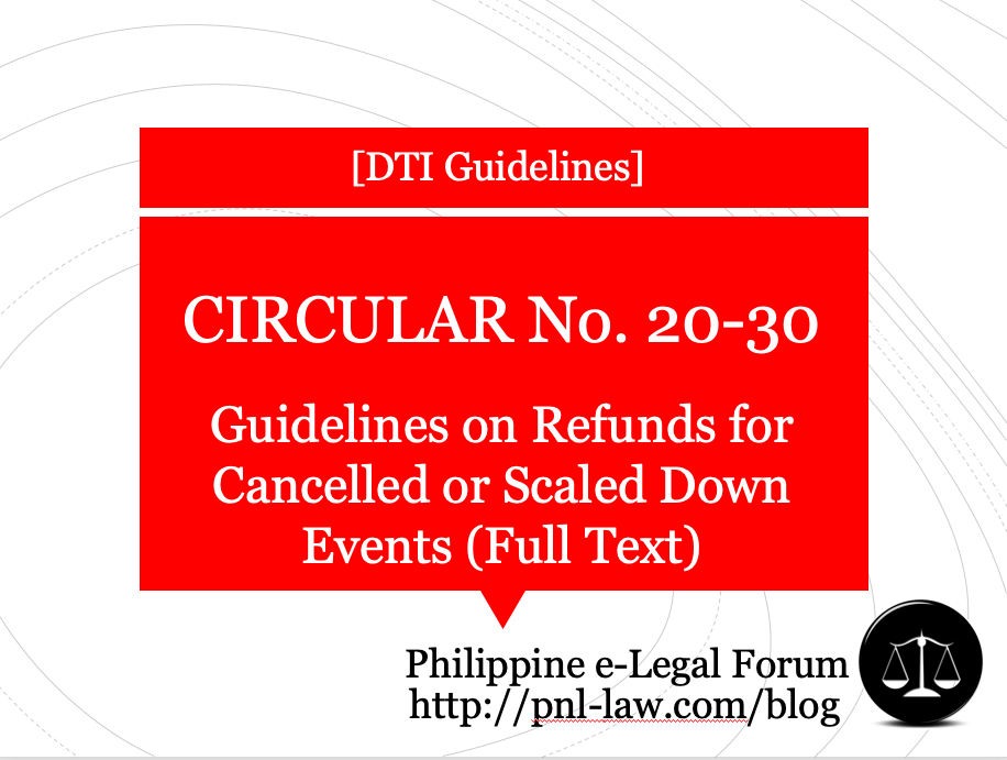 Guidelines on Refund for Events Affected by the State of Public Health ...