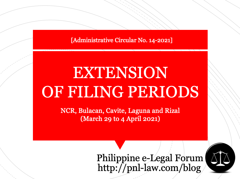Extension of Filing Periods and Suspension of Hearings for March 29 to ...